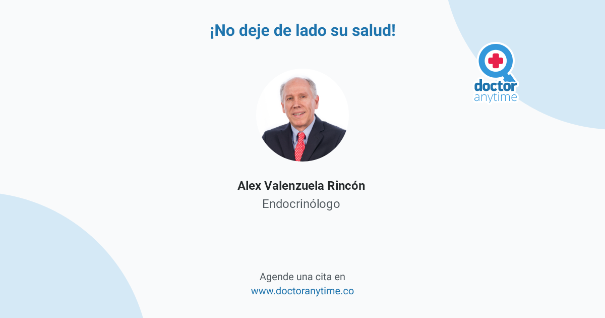 Alex Valenzuela Rincón, Endocrinólogo en Bogotá | Agenda una cita online
